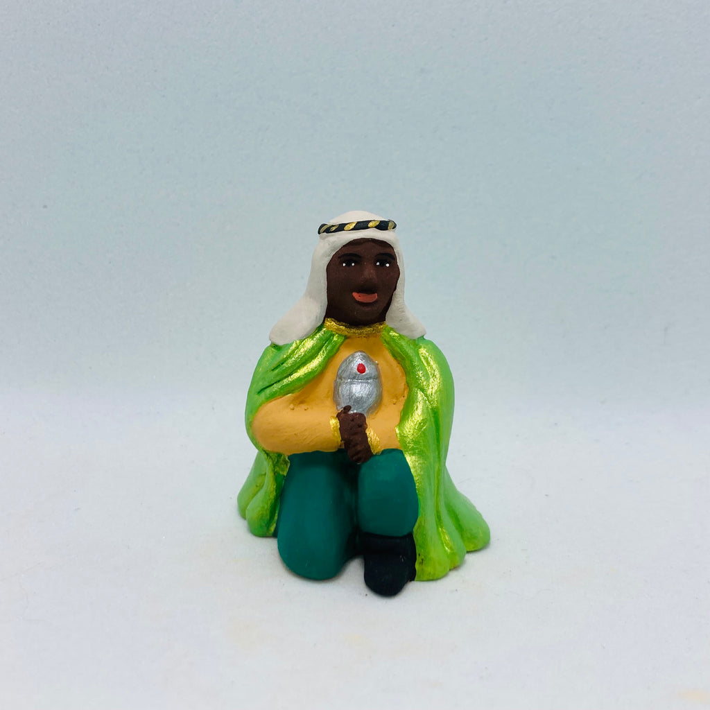 Roi mage: Balthazar 7 cm – Santons de la Forest