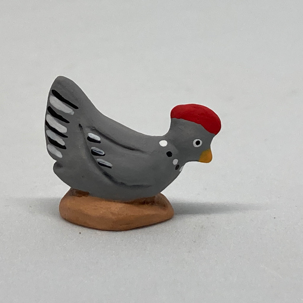 Poule qui picore 7 cm – Santons de la Forest